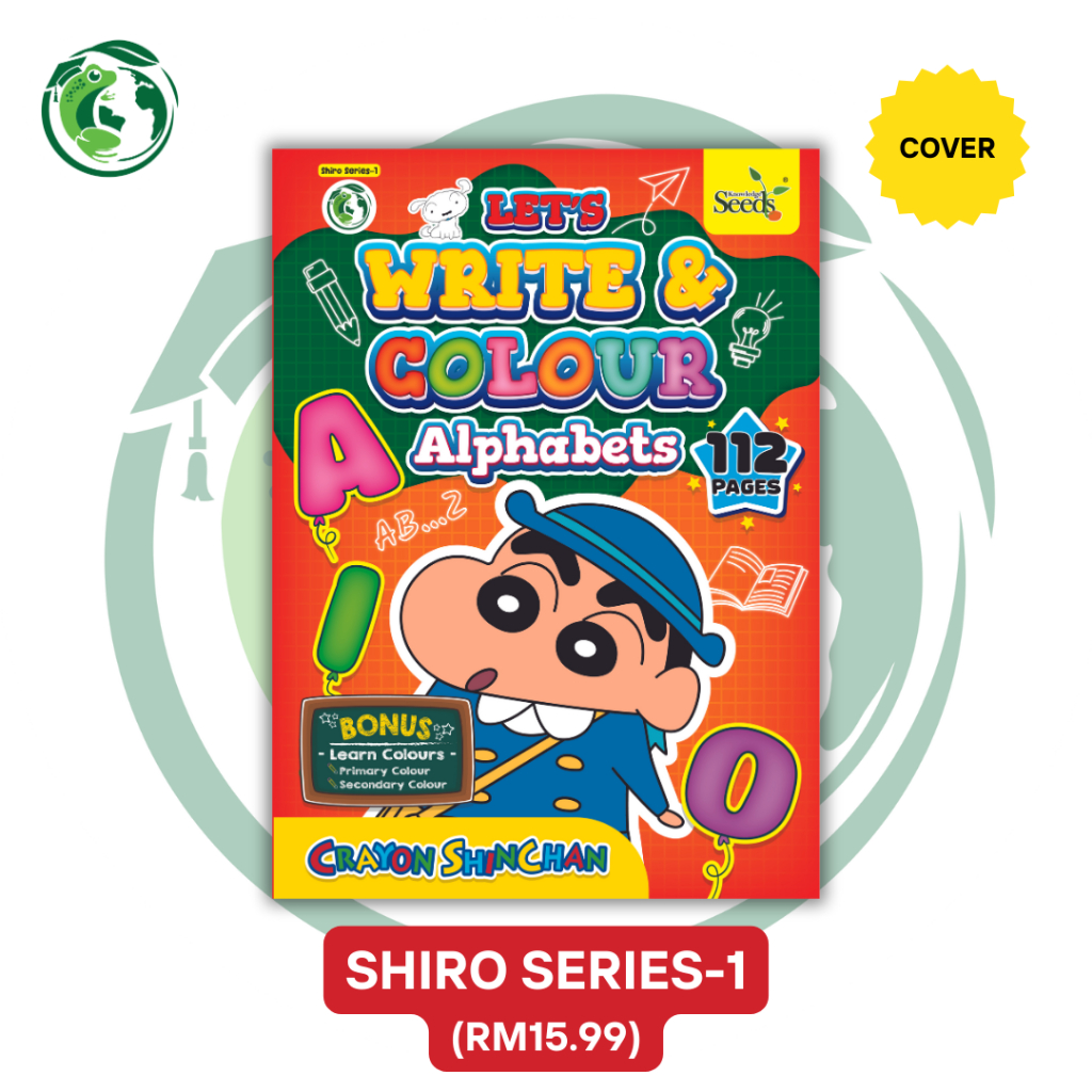 TOAD BOOK : LETS WRITE AND COLOUR ALPHABET WITH SHINCHAN (SHIRO SERIES ...