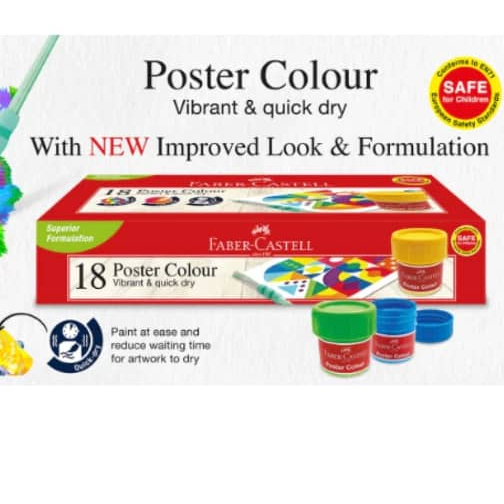 FABER - CASTELL POSTER COLOUR 18C 171018 | Shopee Malaysia