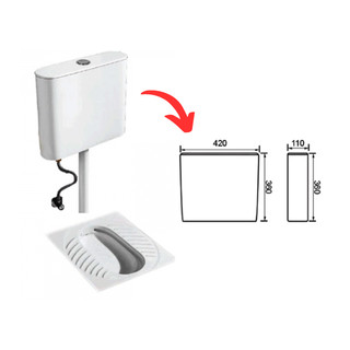 Premium Wall Mounted Ceramic Water Tank Cistern for Squatting Pan with ...