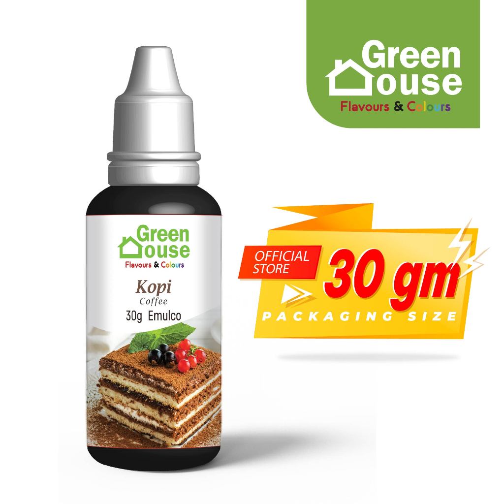 [HALAL] Perisa Pewarna Makanan Coffee Emulco Flavour Green House - 30g ...