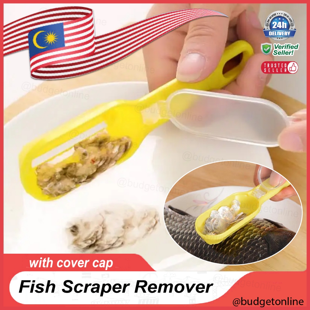 Fish Scales Remover with Cover Fish Scraper Remover Fishing Descaler ...