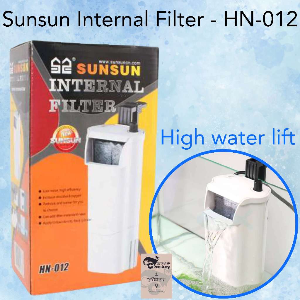 CC Pets Story Ready Stock | Sunsun Internal Filter HN-012. Low Water ...