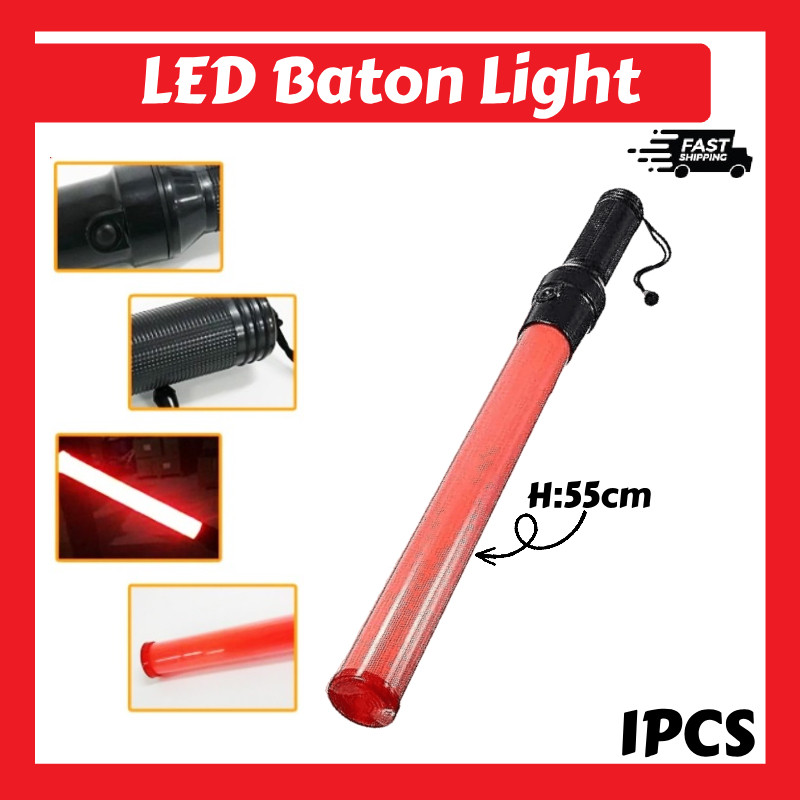 Baton Light Traffic Rescue Signal Road Control Warning Flashing RED LED ...