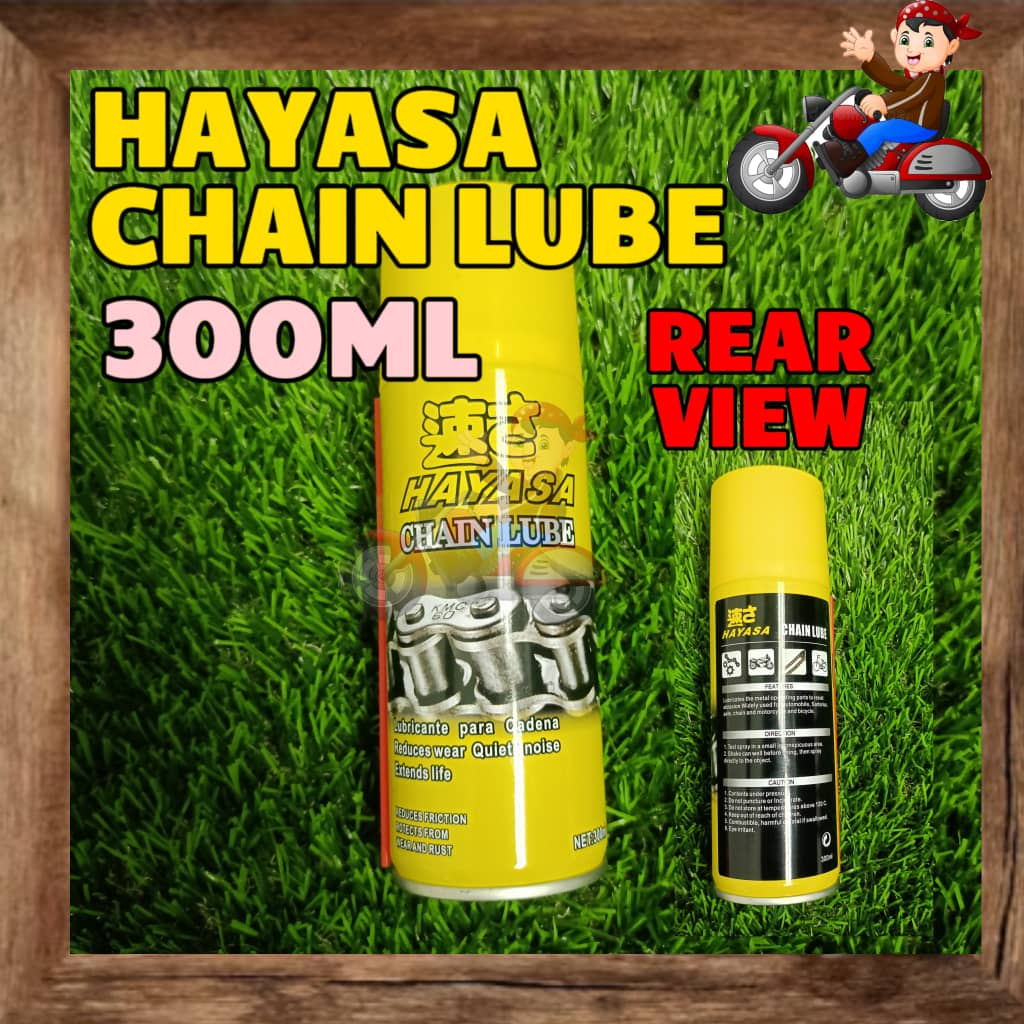 HAYASA CHAIN LUBE MINYAK SPRAY RANTAI 300ML FOR MOTOR BASIKAL BYCYCLE ...