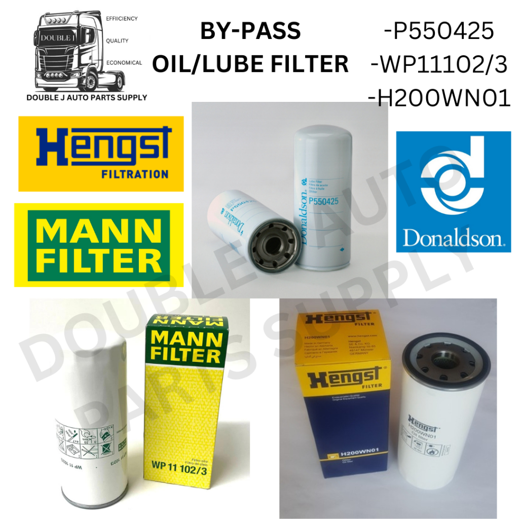 Original Donaldson/Mann/Hengst By-pass Oil/Lube Filter (P550425/WP11102 ...