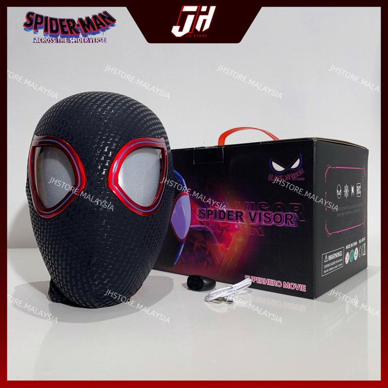 Miles Morales Spiderman Cosplay Mask Spider Verse Miles Spider-Man ...