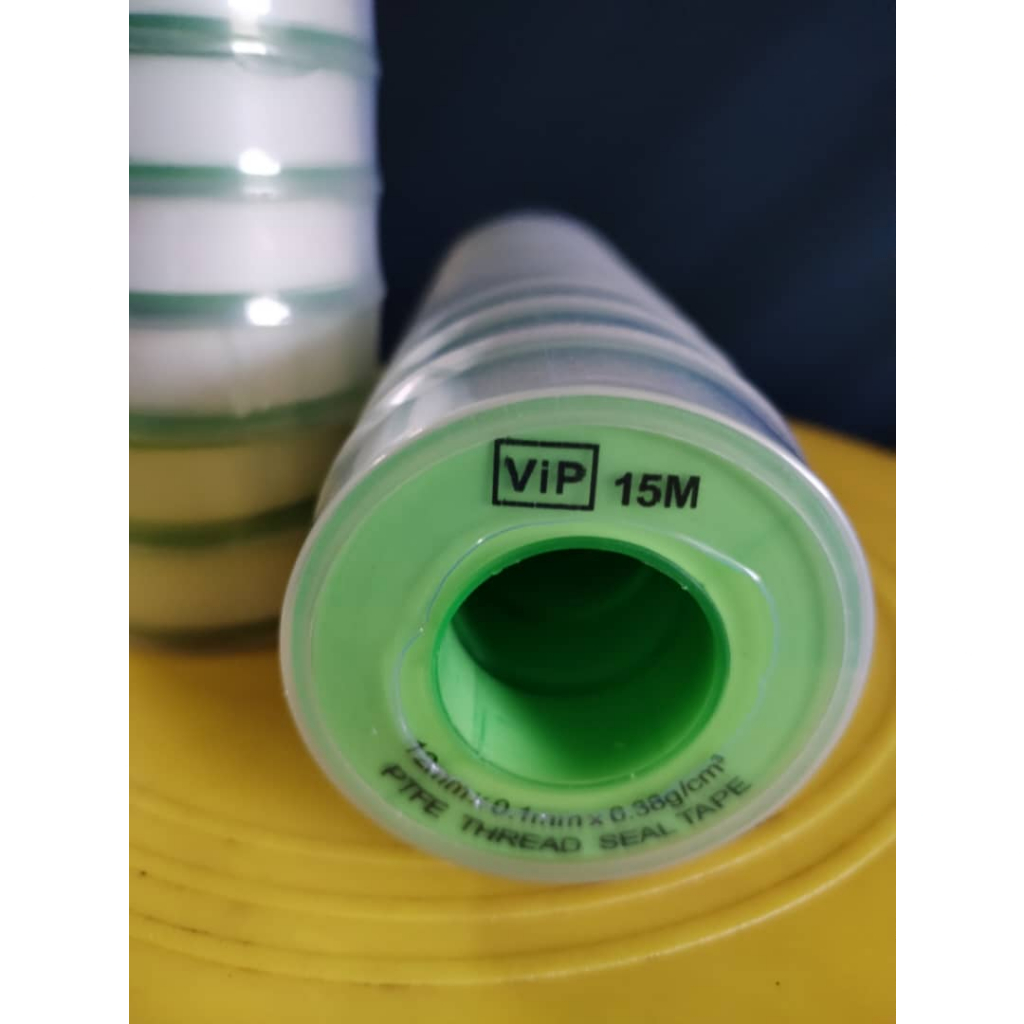 12mm x 15M x 0.38 g/cm³ PTFE Thread Seal Tape ViP-1215 10pcs | Shopee ...