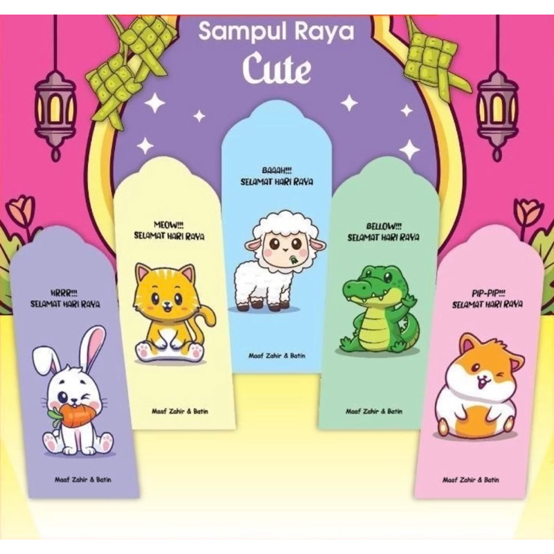 [CLEARANCE STOCK] Sampul Raya Murah & Cute High Quality Paper (5 pcs ...