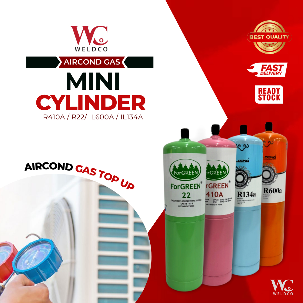 GAS Aircond R22 /R32 /R134A/ R410A/ R507 /R600A /Mini Size/ Baby Cylinder | Shopee Malaysia