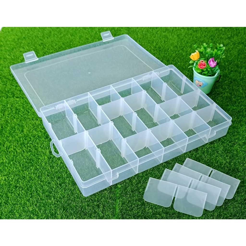 [8/24 Grids] - Plastic Kotak/ Multifunctional Adjustable Plastic Box ...
