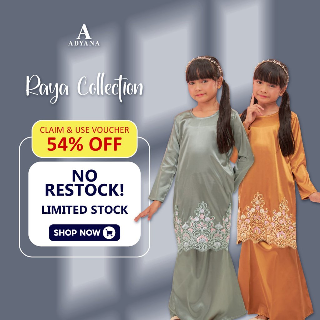 CARMEN(KIDS) Baju raya 2024 viral Premium Satin Baju raya budak ...