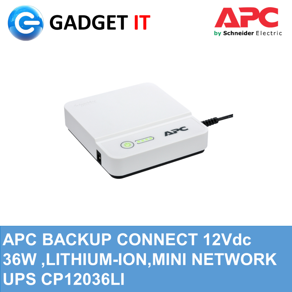 APC BACK-UPS CONNECT CP12036LI -12V DC 36W LITHIUM-ION MINI UPS FOR ...