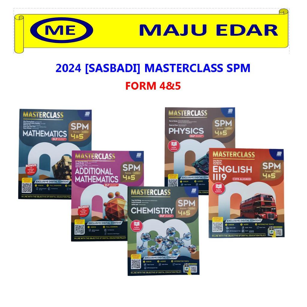 2024 [SASBADI] MASTERCLASS SPM FORM 4&5 CHEMISTRY PHYSICS ADDITIONAL ...