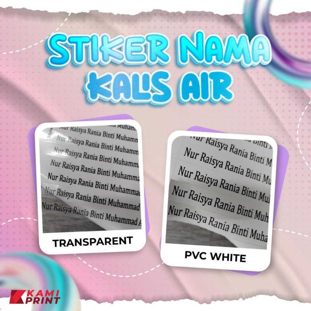 STICKER NAMA PELAJAR [TRANSPARENT / PVC] | Shopee Malaysia