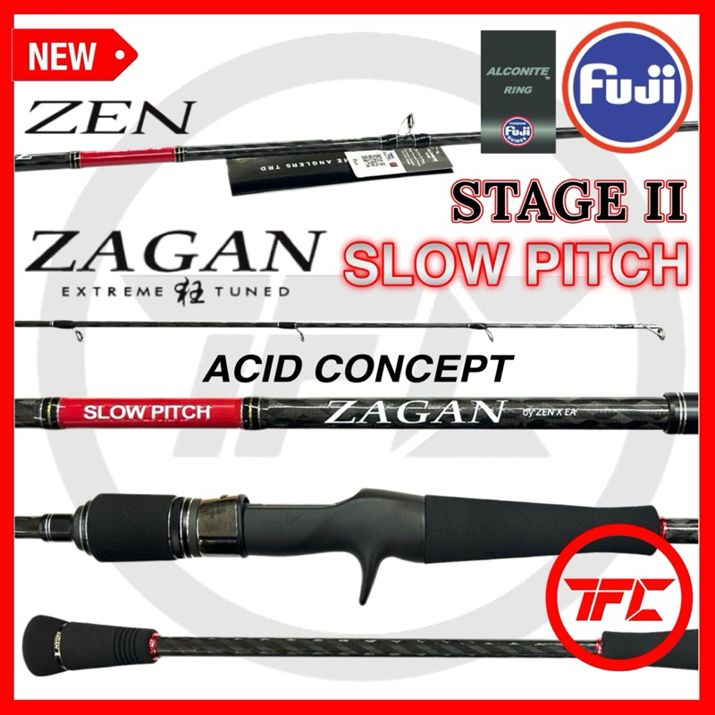 ZEN ZAGAN SLOW PITCH STAGE 2 II Overhead Jigging Fishing Rod Saltwater ...