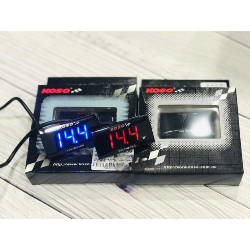 KOSO Voltage Meter 12V LED Digital Display Voltmeter Motorcycle Volt ...