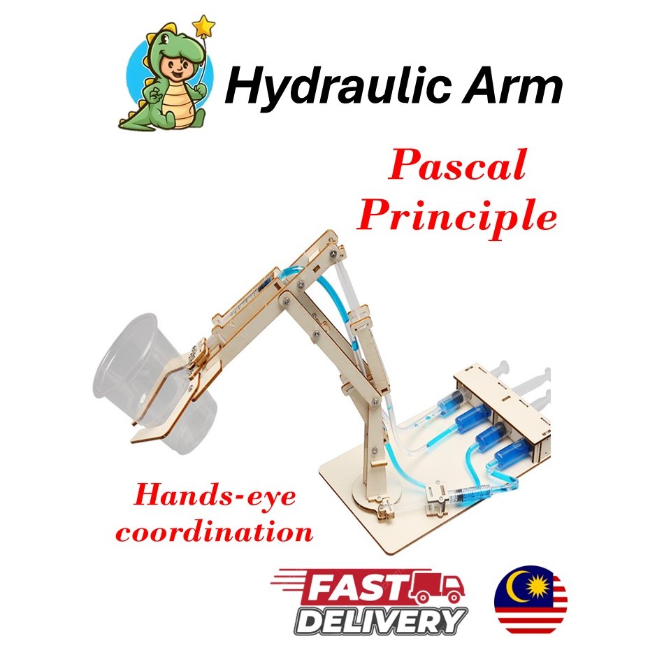 【Making Learning Fun】Hydraulic Excavator Arm Mechanical Build STEM RBT ...