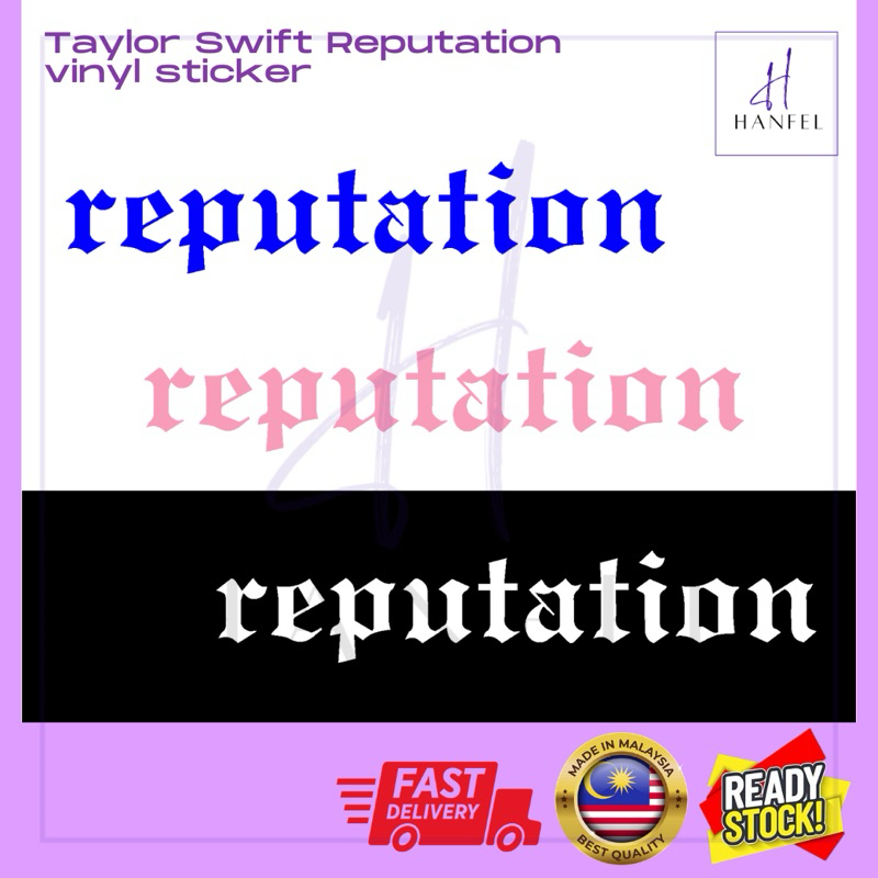 Taylor Swift Reputation logo design vinyl sticker ( Die-cut) | Shopee ...