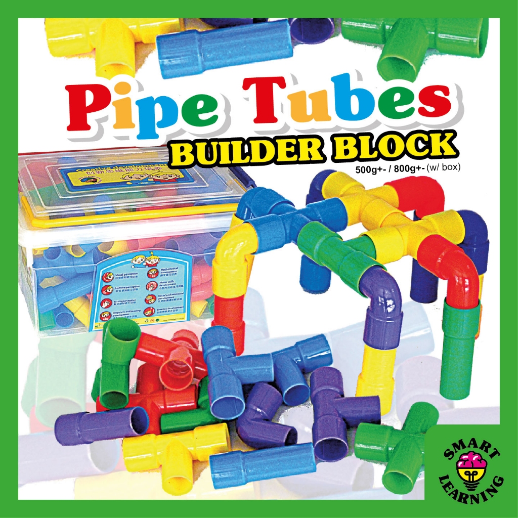 🔥READY STOCK🔥 PLASTIC PIPE TUBES STRAW TUBES BUILDER BLOCK CONNECTION ...