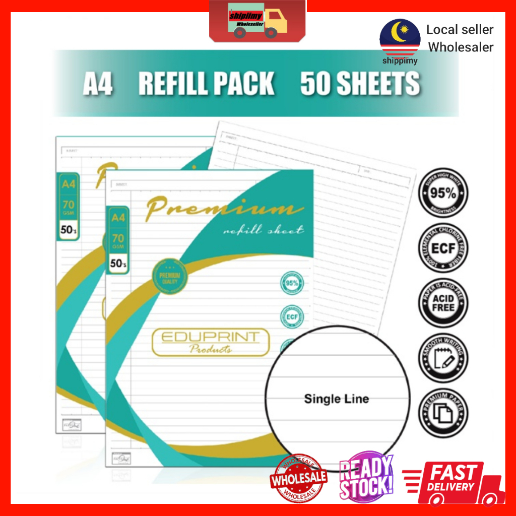 [REFILL PACK] EDU Paper Examination Sheet Exam Paper A4 Size 70GSM ...