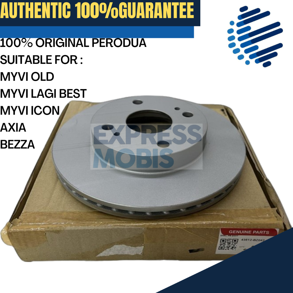 100% ORIGINAL PERODUA MYVI FRONT DISC ROTOR 43512-BZ042 MYVI LAGI BEST ICON AXIA BEZZA | Shopee ...