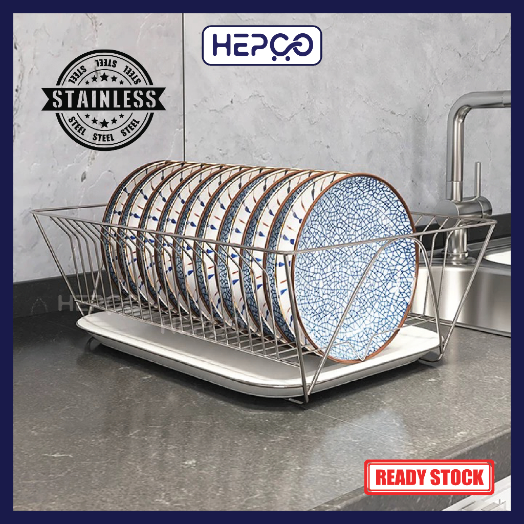 Stainless steel Kitchen Plate Holders Organizer Dish Rack Bowl Rack ...