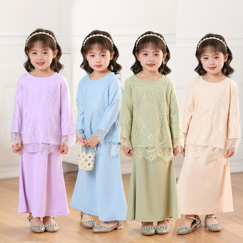 Sut skirt untuk kanak-kanak perempuan 2Y-12Y Girls clothing skirt set ...