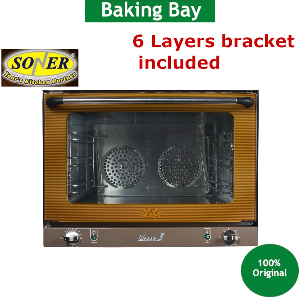 SONER Convection Oven Elite 3 Stainless Steel 3 Trays 6 Layers Bracket ...