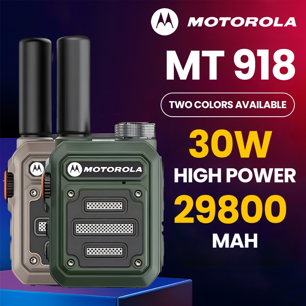 Motorola Walkie Talkie 918 Mini Raido 30W 29800mAh 16 Channel 400 ...