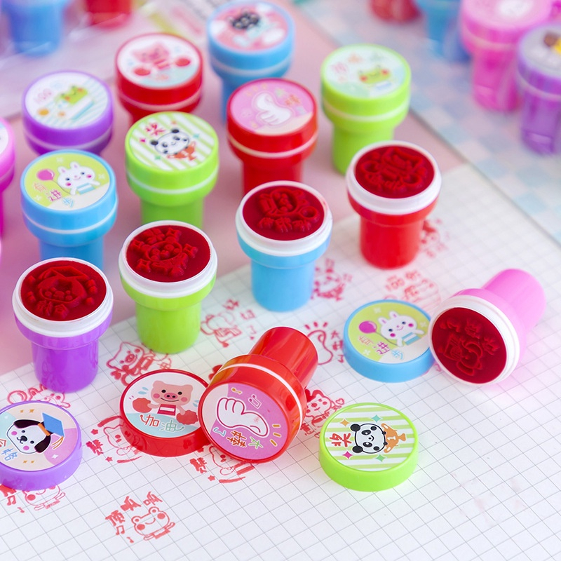 Mini Reward Stamp Cartoon Animal Pattern Mini Stamp Cute Portable Seal ...