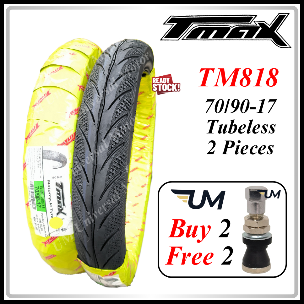 TMAX TYRE TUBELESS TAYAR TIRE 17 BUNGA TAJAM TT9 TT100 DUNLOP MAXXIS ...