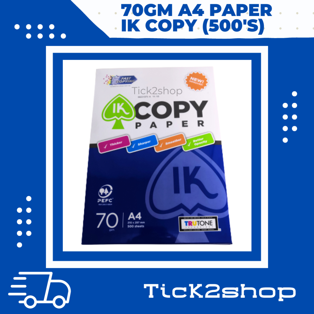 IK Copy 70gm A4 Paper (500's/ream) | Shopee Malaysia
