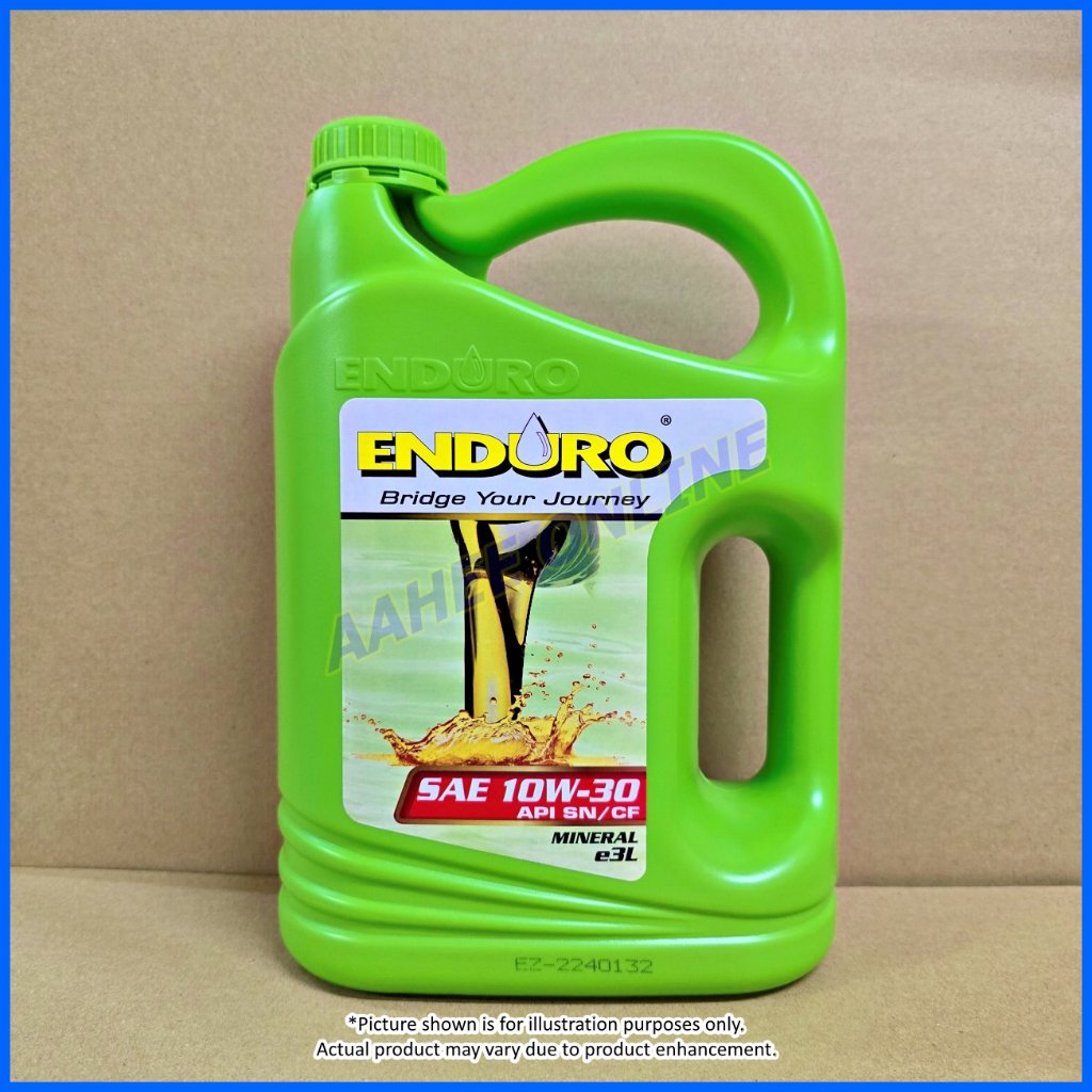 ENDURO 10W30 3L Mineral Engine Oil Minyak Hitam 10W-30 for Perodua ...