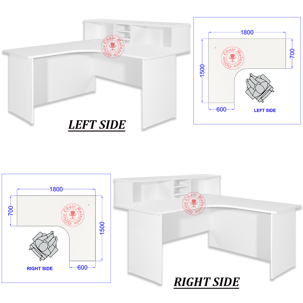 L Shape Reception Counter Table / Cashier Counter Table / Receptionist ...