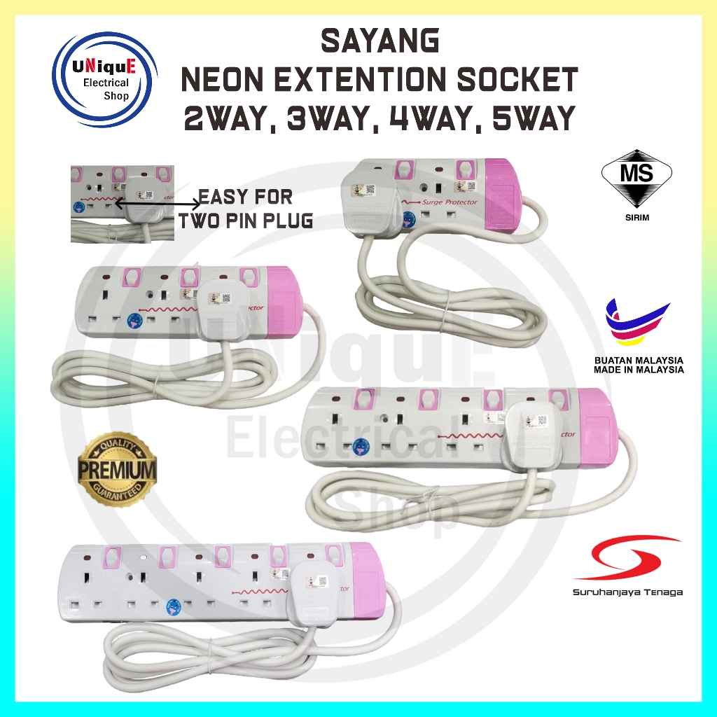 (SIRIM) SAYANG Extension Socket..Extension Plug 2gang, 3gang, 4gang ...
