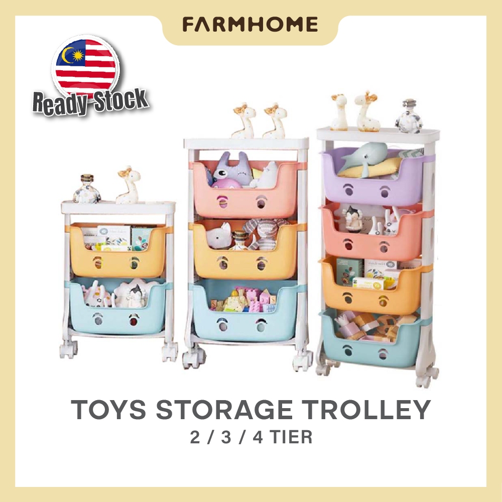 Children's Toy Organizer Small Storage Cart Kids Bedroom Cute Bedside ...