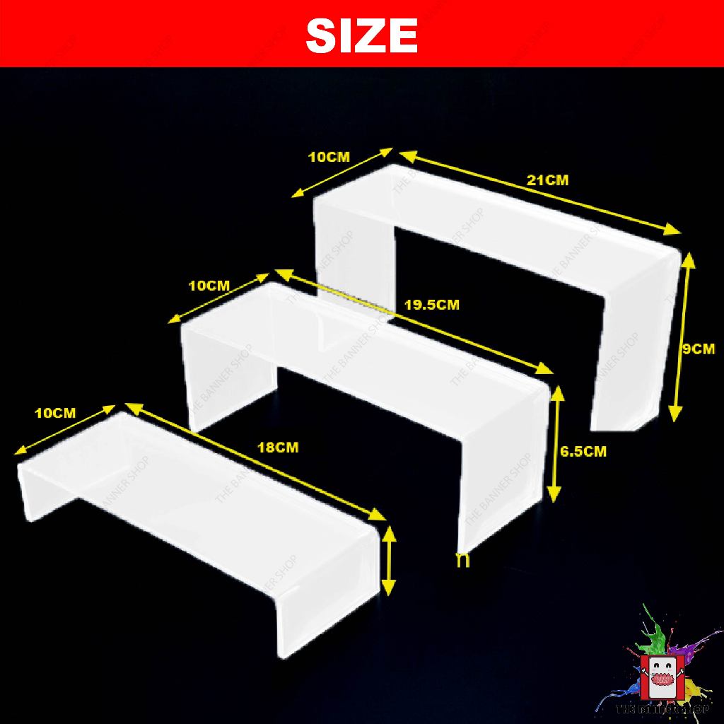 Acrylic U-Shape Display Stand White, Shoes Display Stand Rack | Shopee ...