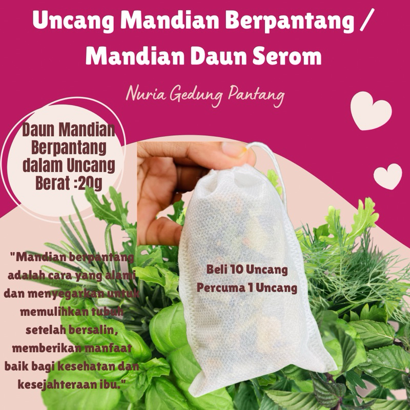 Mandian Daun Serom 20gram |Mandian Herba Pantang|Mandian Herba|Mandian ...