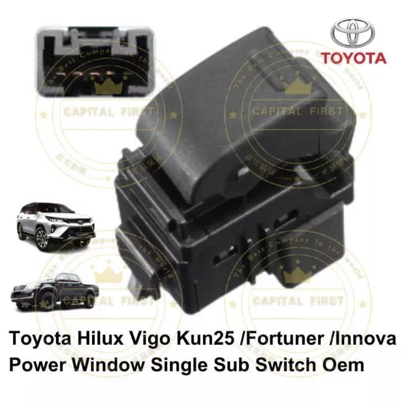 TOYOTA HILUX VIGO KUN25 KUN26 /FORTUNER /INNOVA POWER WINDOW SINGLE SUB ...