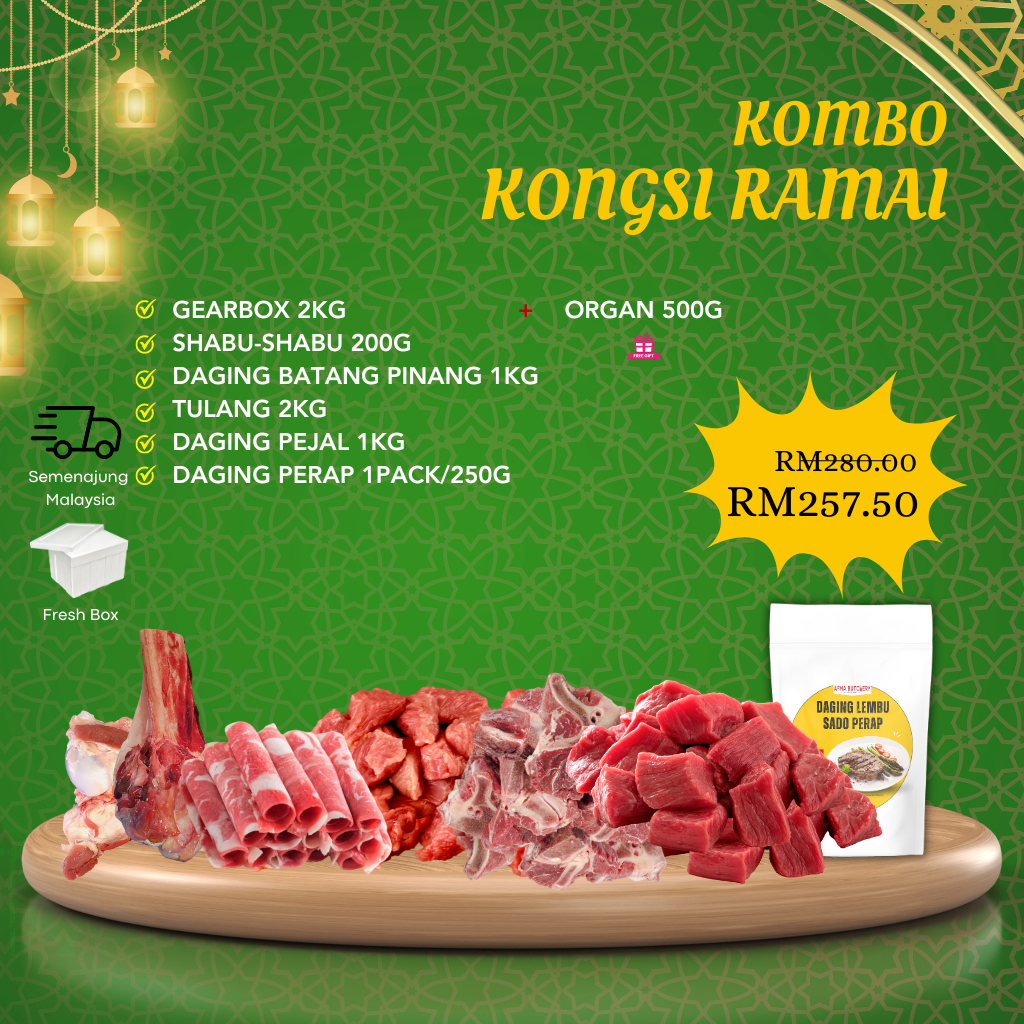 KOMBO RAMADAN KONGSI RAMAI, DAGING + TULANG + SHABU2 + GEARBOX + DAGING ...