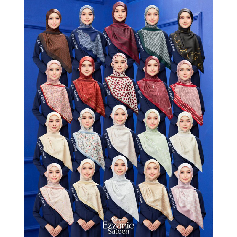 New Release Tudung Bawal Satin Kekaboo Tudung Raya 2024 Laser Cut ...