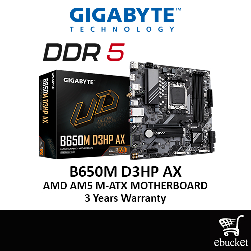 GIGABYTE B650M D3HP AX DDR5 WIFI 6E AM5 GAMING MOTHERBOARD COMBO 7600 ...