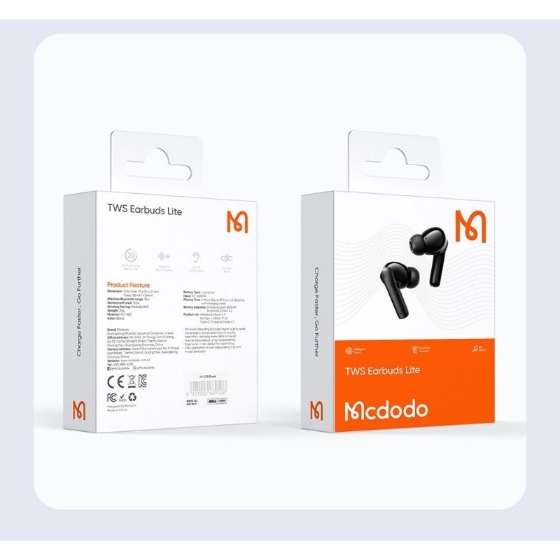 MCDODO HP-278 TWS Earbuds Lite | Shopee Malaysia