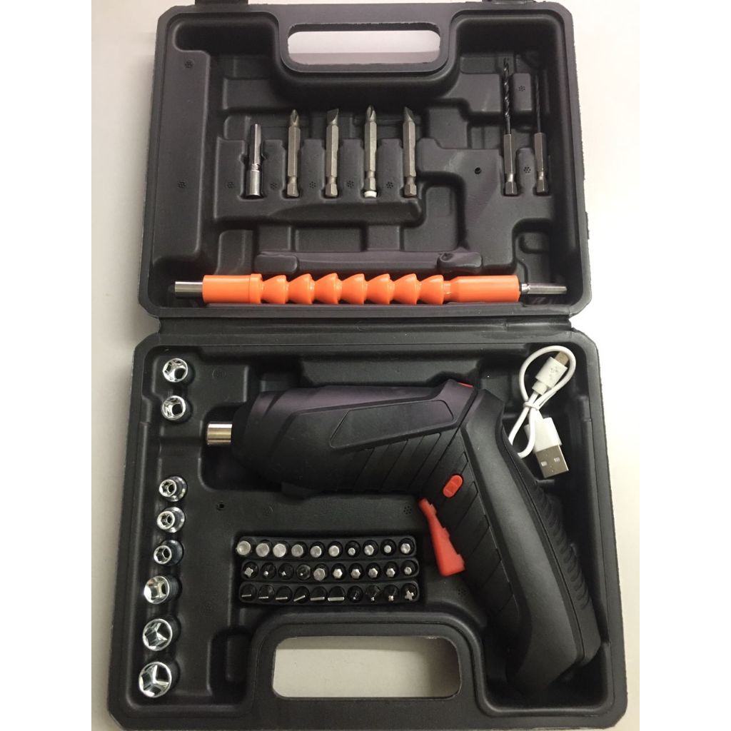 47PCS Cordless Electric 3.6V Screwdriver Hand Drill Rechargeable ...