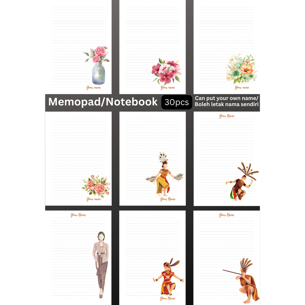 Custom Tear off notepad without cover | Shopee Malaysia