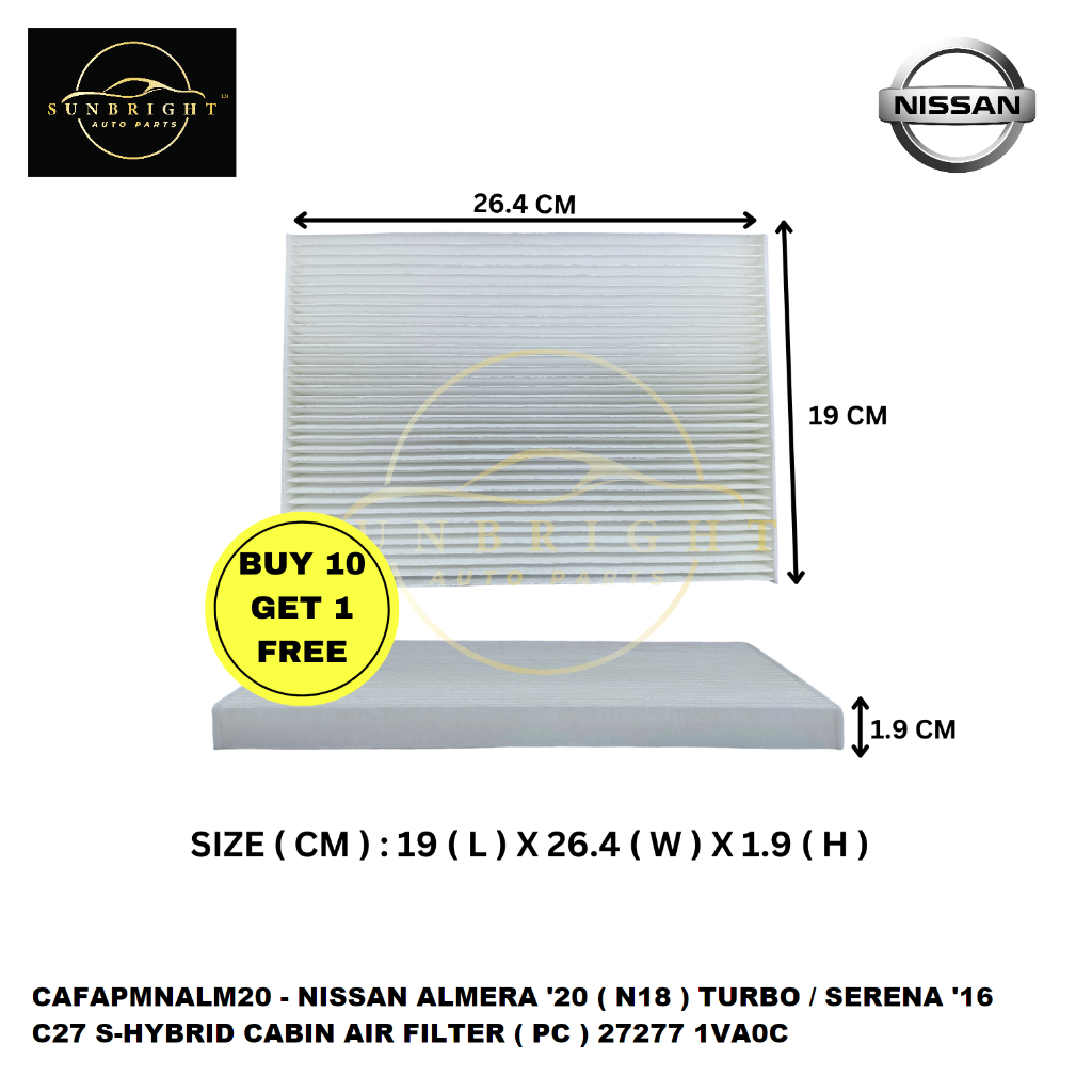 NISSAN ALMERA '20 ( N18 ) TURBO / SERENA '16 C27 S-HYBRID CABIN AIR ...