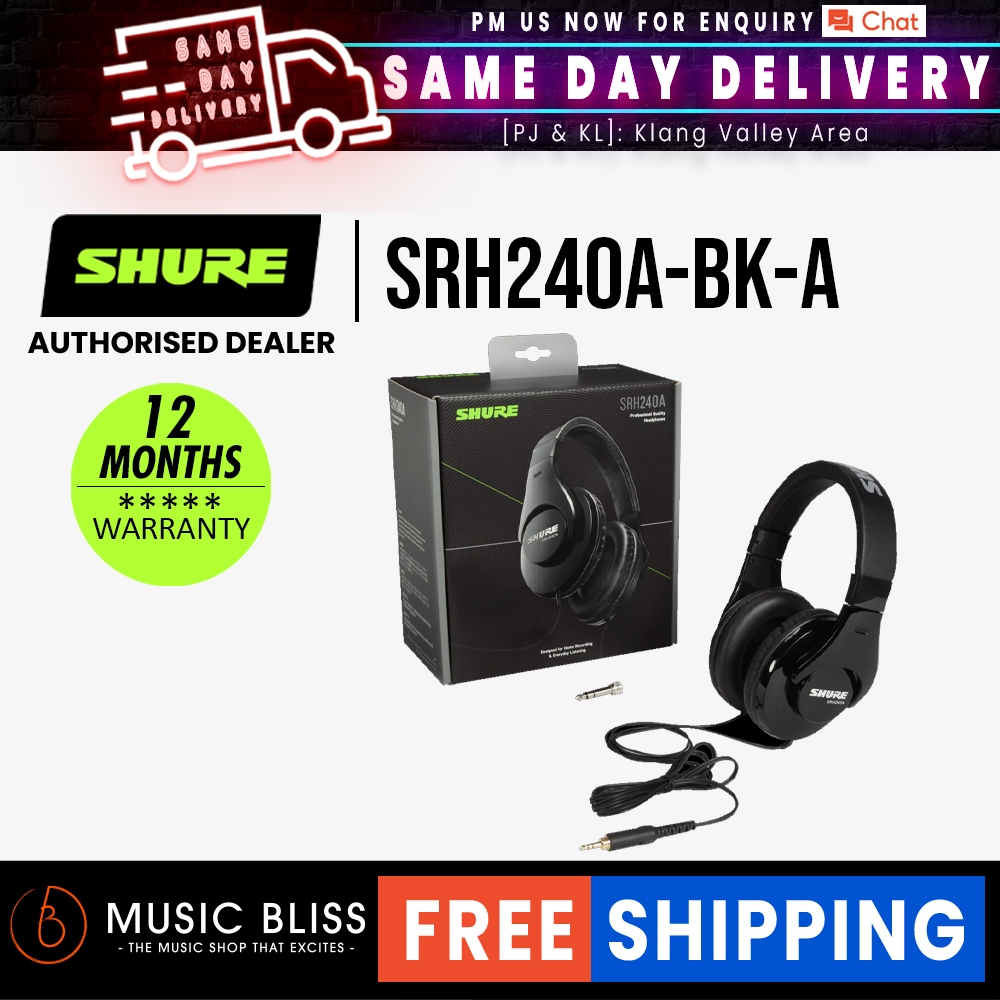 Shure SRH240 Professional Quality Headphones (SRH-240 / SRH240A ...