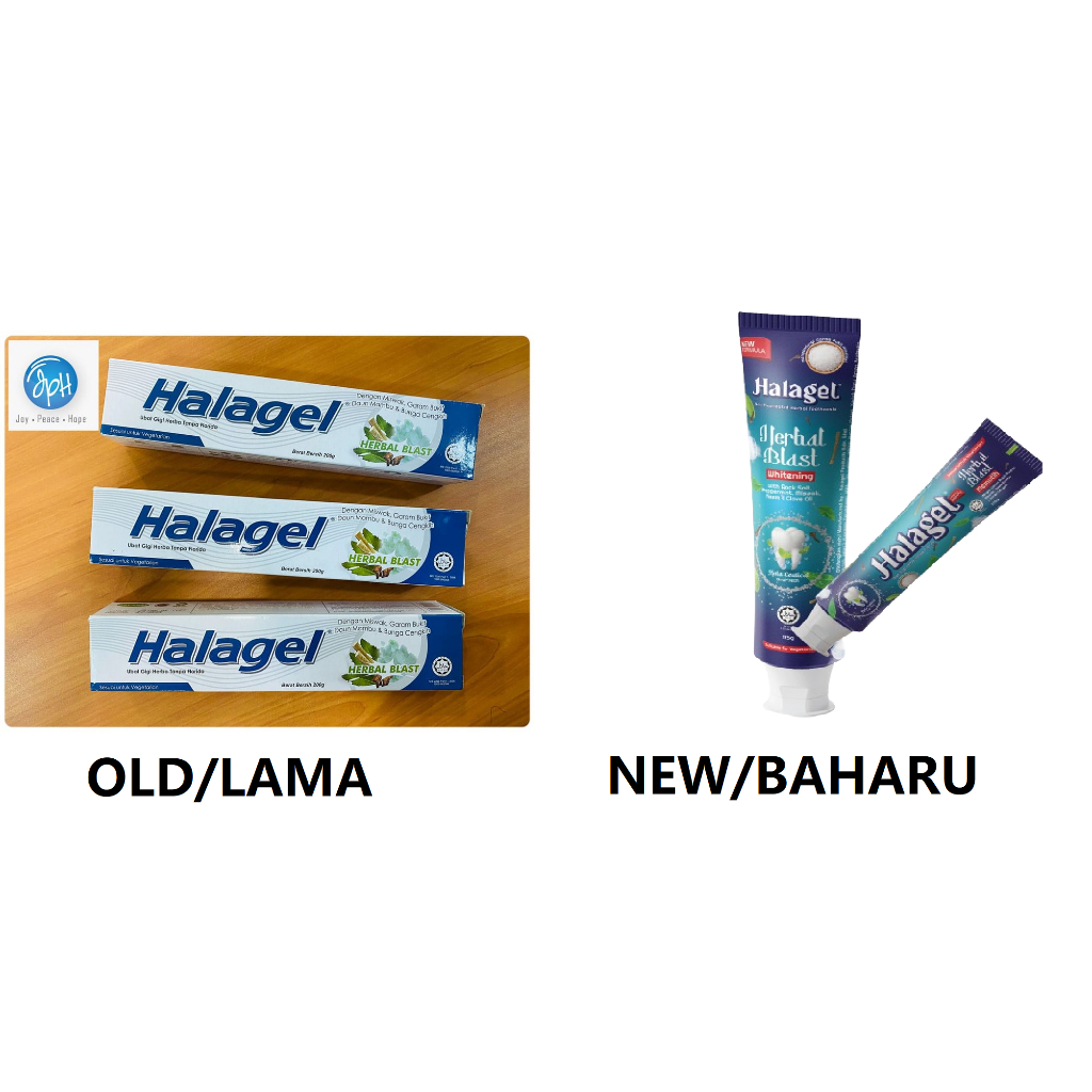 *NEW PACKAGING* HALAGEL Toothpaste Herbal non-fluoridated toothpaste ...