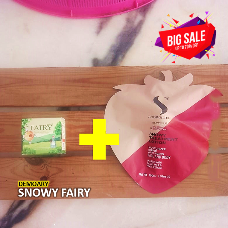 2 ITEM - SCRUB FAIRY SABUN + STRAWBERRY LOSYEN SNOW WHITE SNOWY ORI 💯 ...