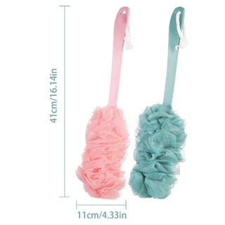 Long Handle Bath Brush Shower Body Brushes Back Scrubber Wash Soft Mesh ...
